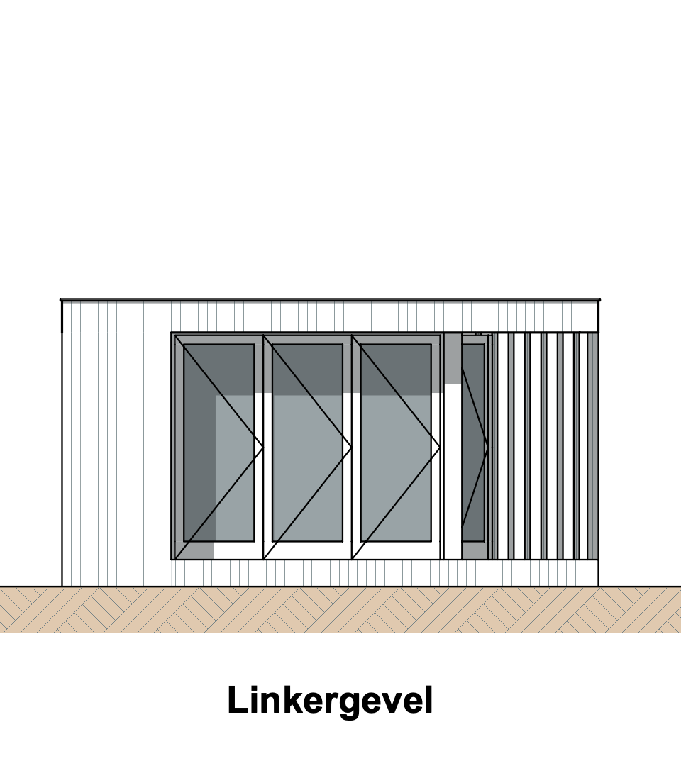 Geïsoleerd prefab tuinkantoor van Tuinkantoor24.nl